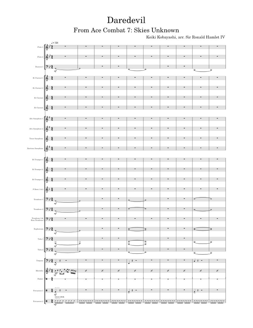 Daredevil - Ace Combat 7 OST – Keiki Kobayashi Sheet music for Trombone ...