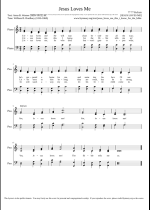 Jesus Loves Me Lyrics And Notes For Lyre Violin Recorder