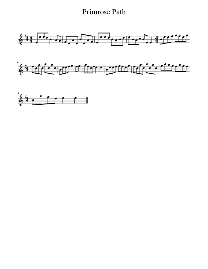Primrose Path Sheet music for Piano (Solo) Easy | Musescore.com