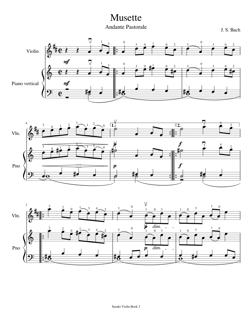 Musette Sheet music for Violin (Solo) | Musescore.com