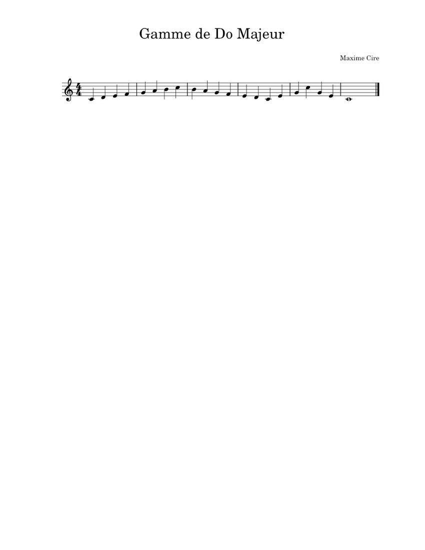 Gamme de Do Majeur Sheet music for Saxophone tenor (Solo) | Musescore.com