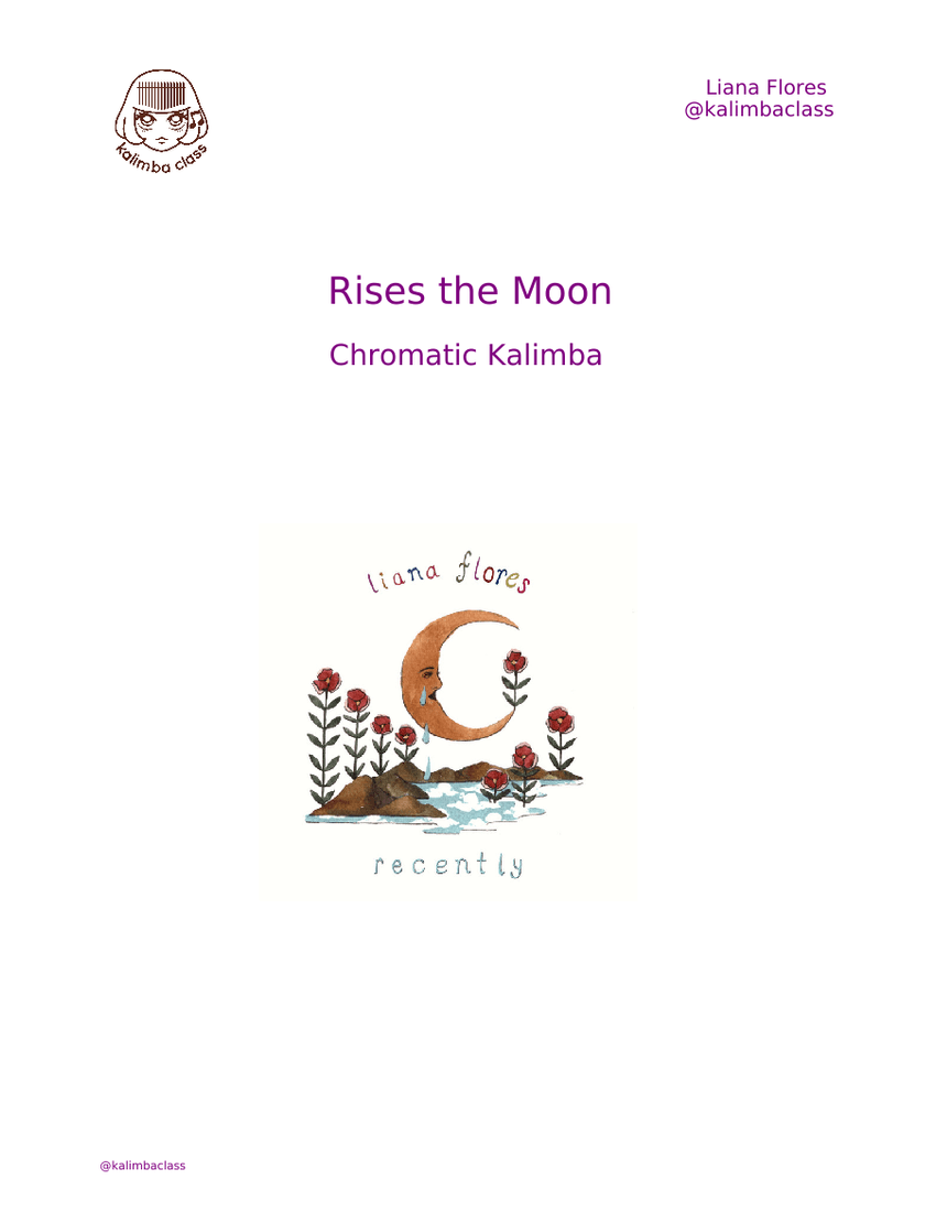 Rises the Moon by Liana Flores [Kalimba Tutorial] Sheet music for ...