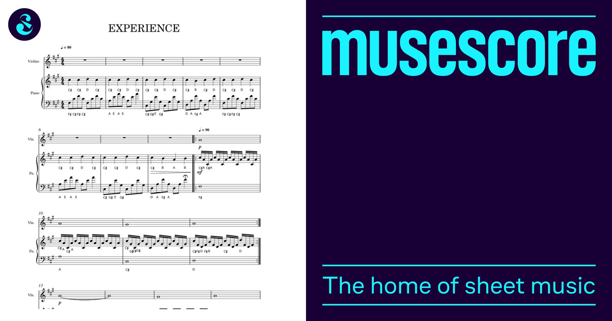 EXPERIENCE Sheet Music for Piano, Violin (Solo) | MuseScore.com