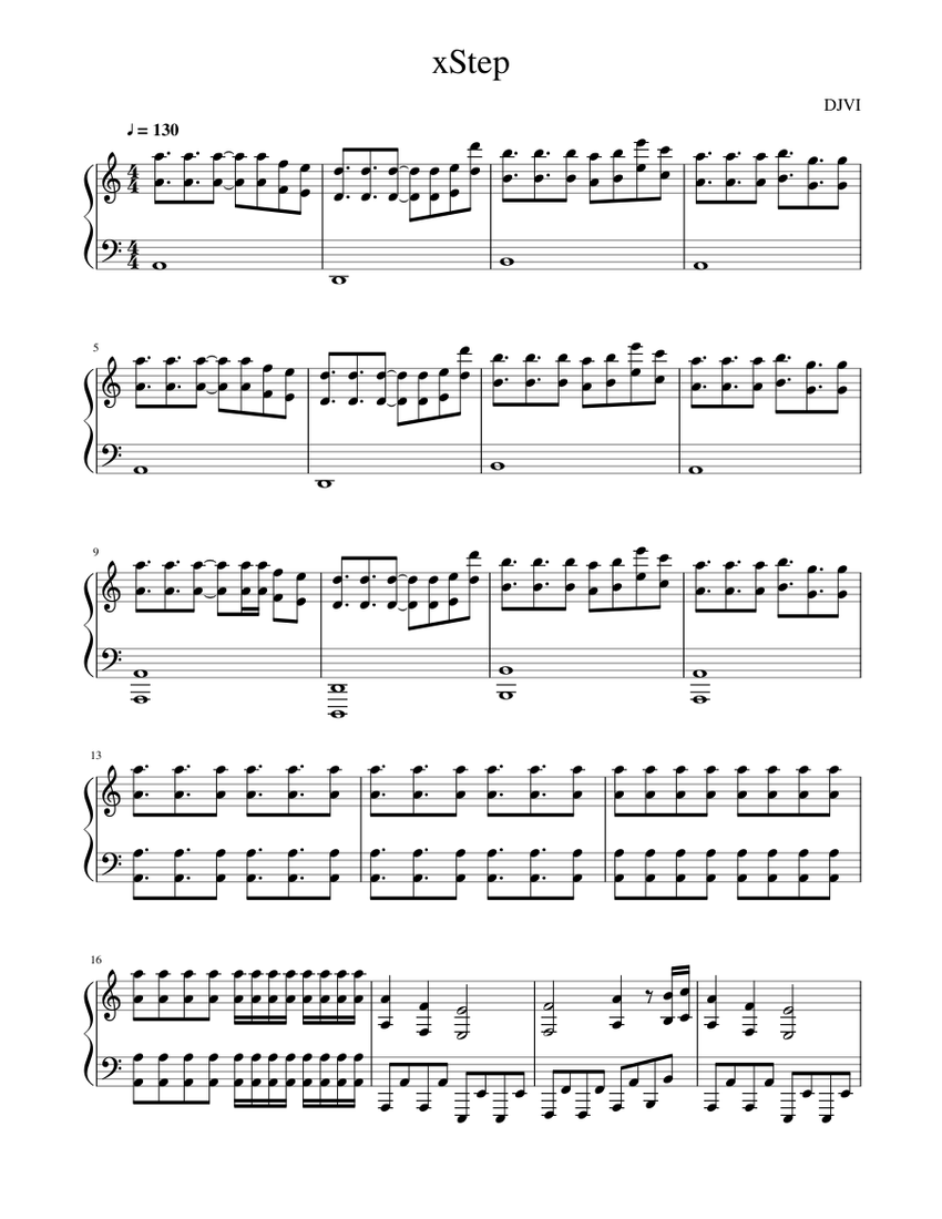xStep Sheet music for Piano (Solo) | Musescore.com