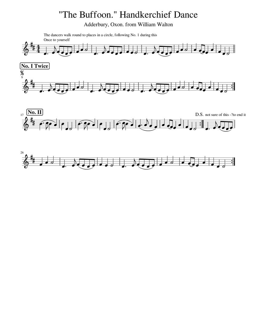 "The Buffoon." Handkerchief Dance Sheet music for Piano (Solo) Easy ...