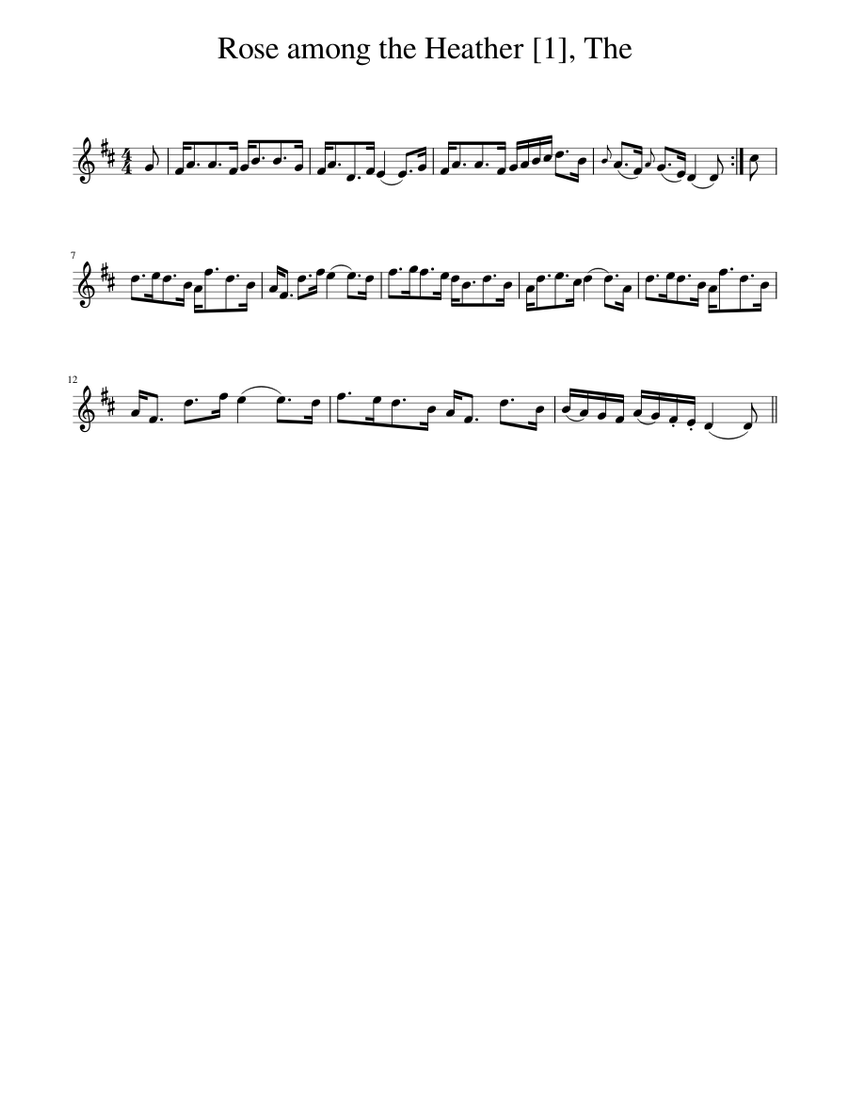 The Rose among the Heather Sheet music for Piano (Solo) | Musescore.com