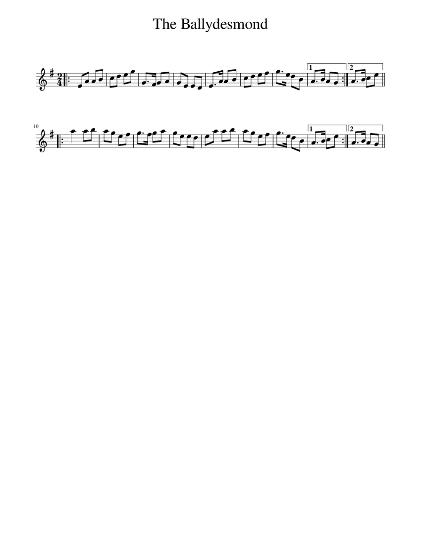 The Ballydesmond Sheet music for Piano (Solo) Easy | Musescore.com