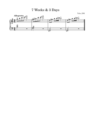 7 Weeks & 3 Days – yungatita Sheet Music for Piano (Solo) easy ...