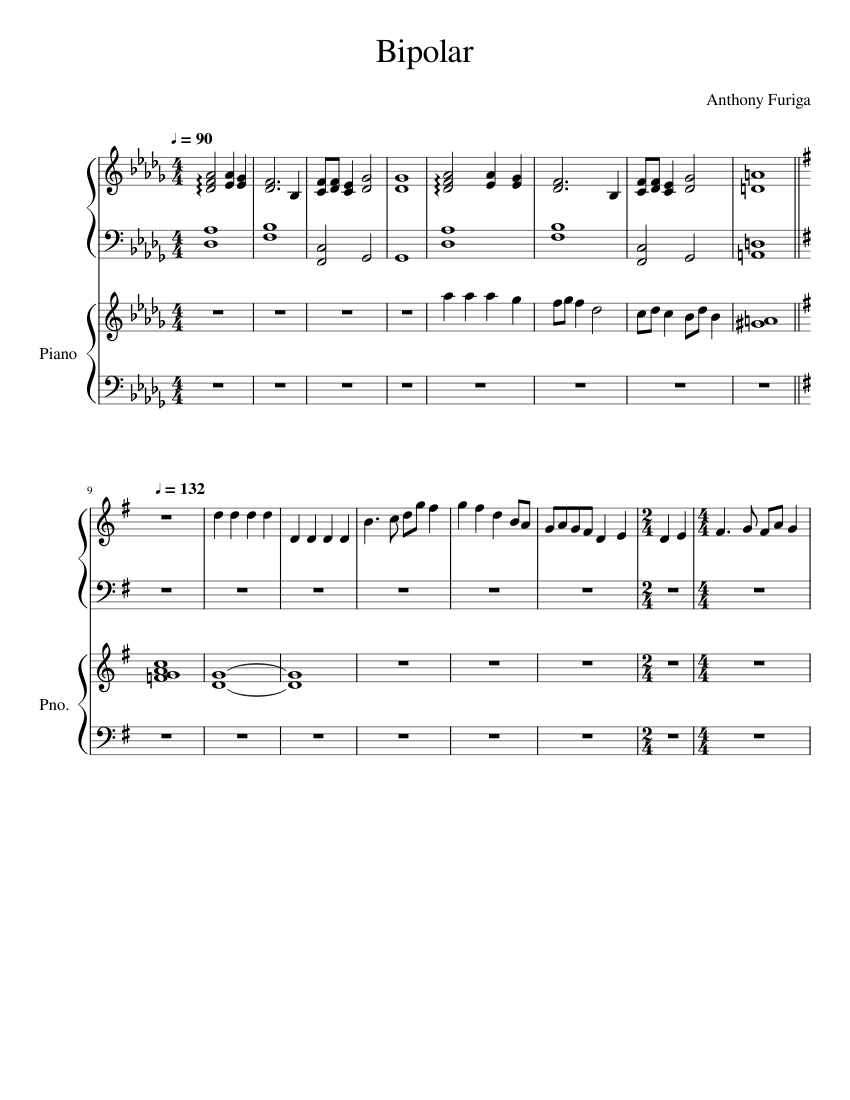 bipolar Sheet music for Piano (Piano Duo) | Musescore.com