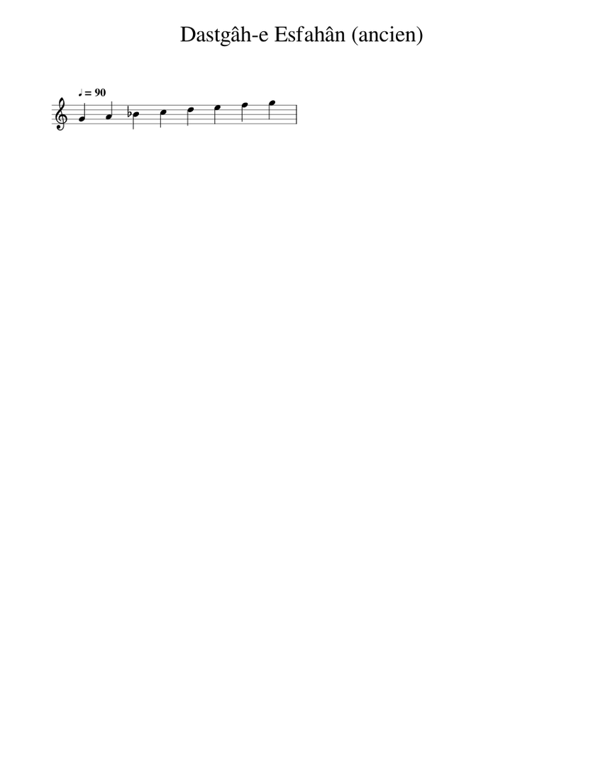 Dastgâh-e Esfahân (ancien) Sheet music for Woodwinds (other) (Solo ...