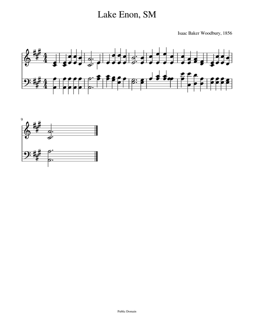 Lake Enon - I. B. Woodbury Sheet music for Piano (Piano Duo ...