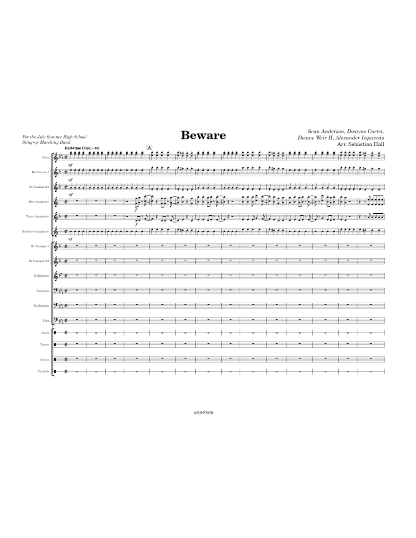 Beware by Big Sean Sheet music for Trombone, Euphonium, Tuba ...