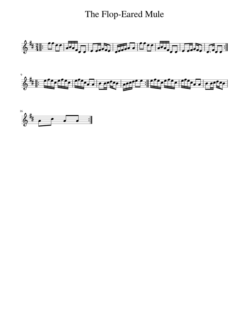 The Flop-Eared Mule Sheet music for Piano (Solo) Easy | Musescore.com