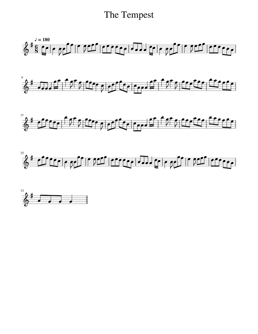 The Tempest Sheet music for Piano (Solo) | Musescore.com