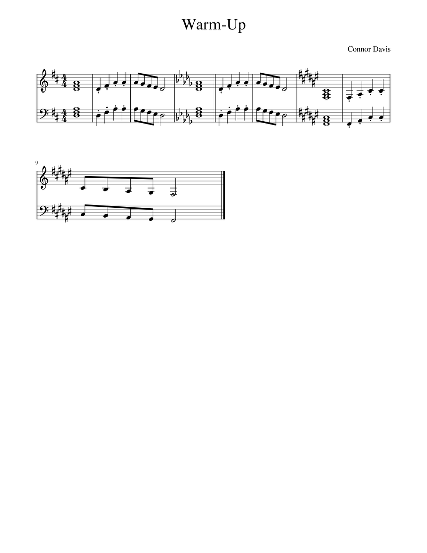 Warm-Up #3 Sheet music for Piano (Solo) | Musescore.com