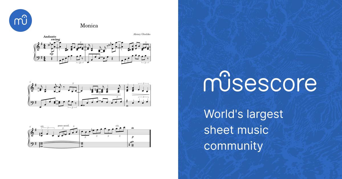 Monica Sheet music for Piano (Solo) Easy | Musescore.com