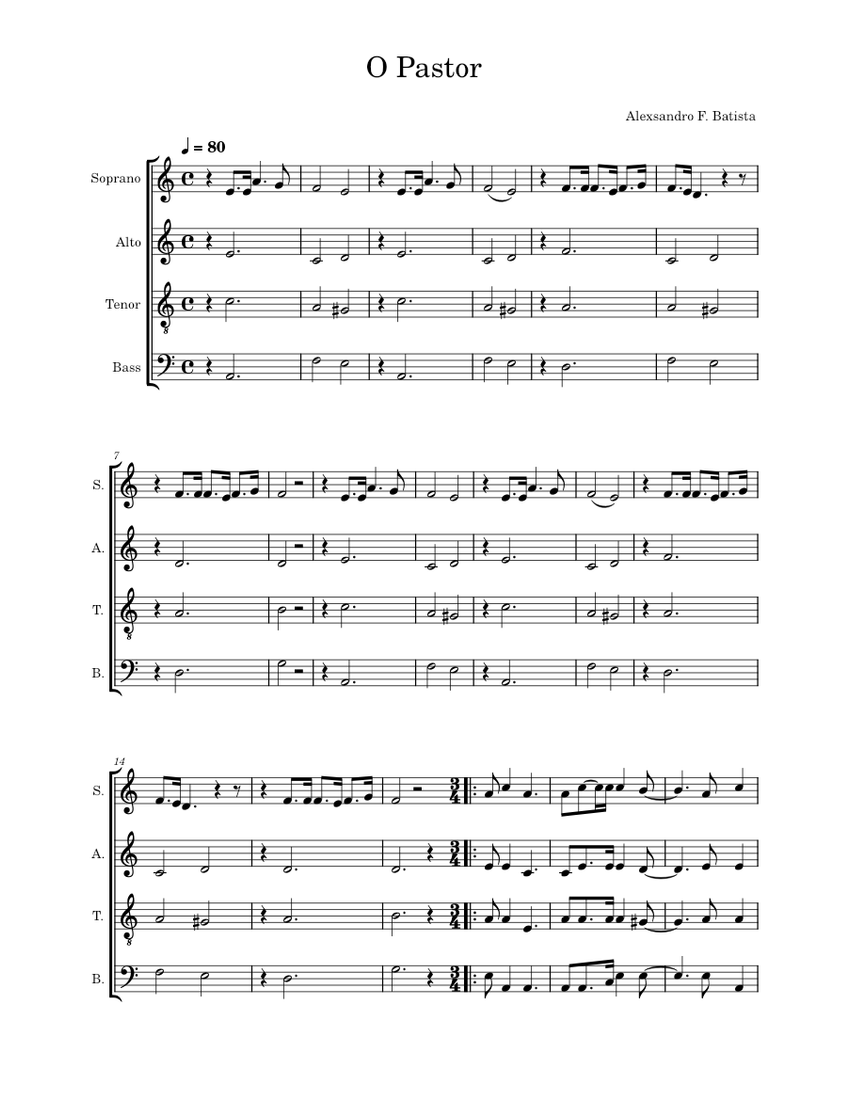 O Pastor – Madredeus Sheet music for Soprano, Alto, Tenor, Bass voice ...
