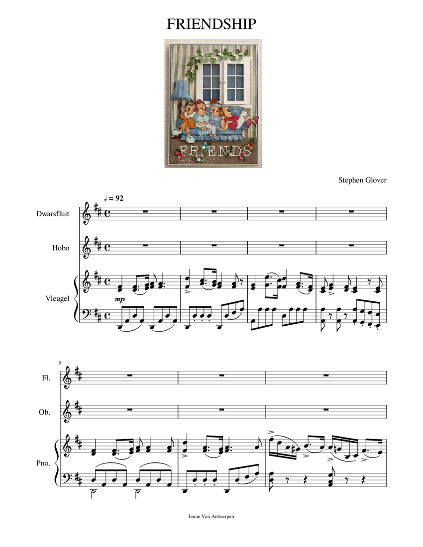 FRIENDSHIP Sheet music for Piano, Flute, Oboe (Mixed Trio) | Musescore.com