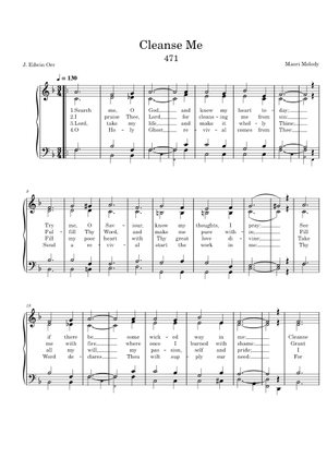 Play Official version of Cleanse Me Sheet Music by J. Edwin Orr for ...