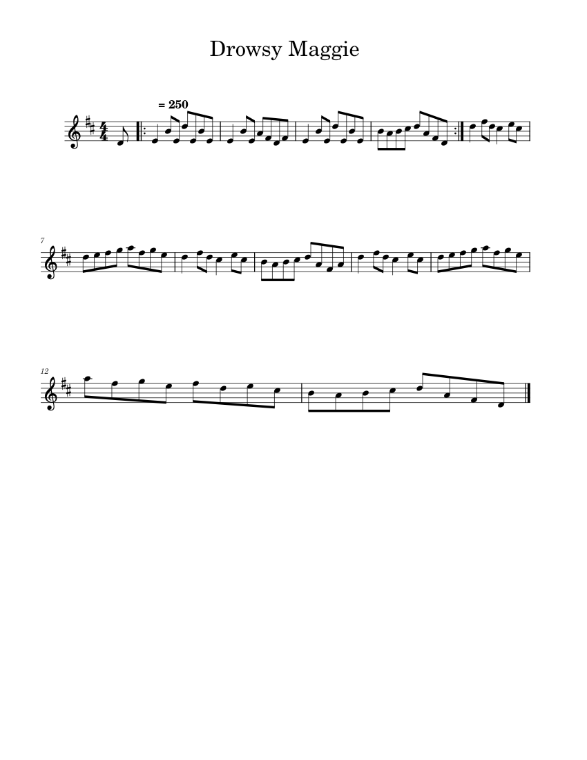 Drowsy Maggie – Francis O'Neill Sheet music for Violin (Solo) | Musescore.com