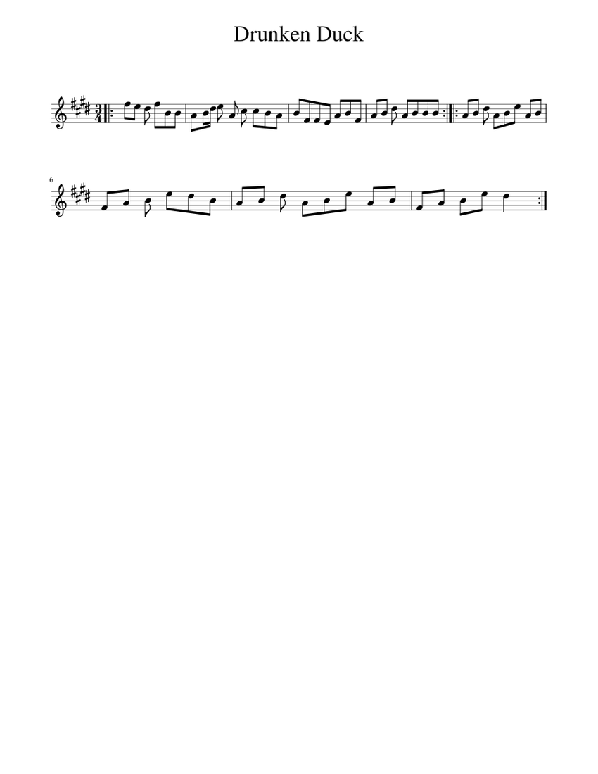 Drunken Duck Sheet music for Piano (Solo) Easy | Musescore.com
