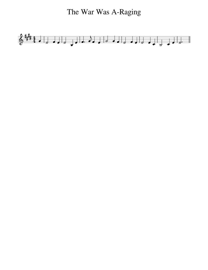 The War Was A-Raging Sheet music for Piano (Solo) | Musescore.com