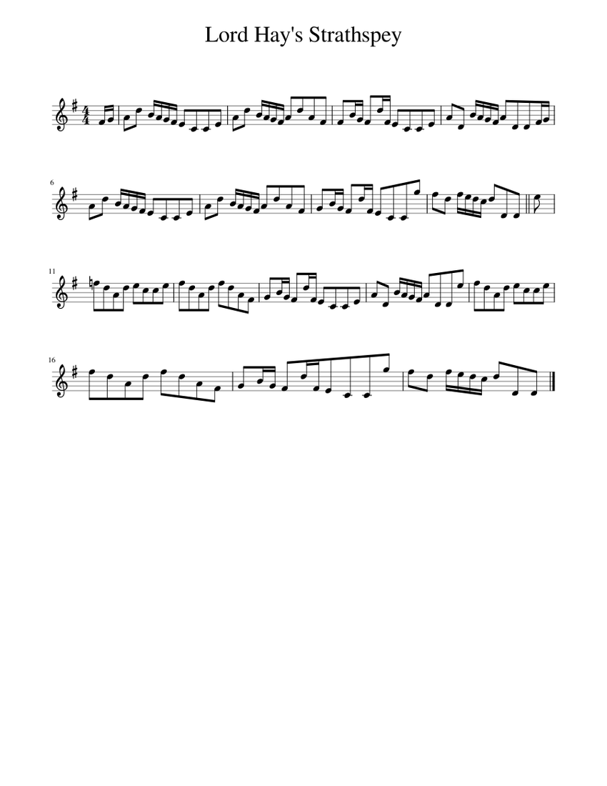 Lord Hay's Strathspey Sheet music for Piano (Solo) Easy | Musescore.com