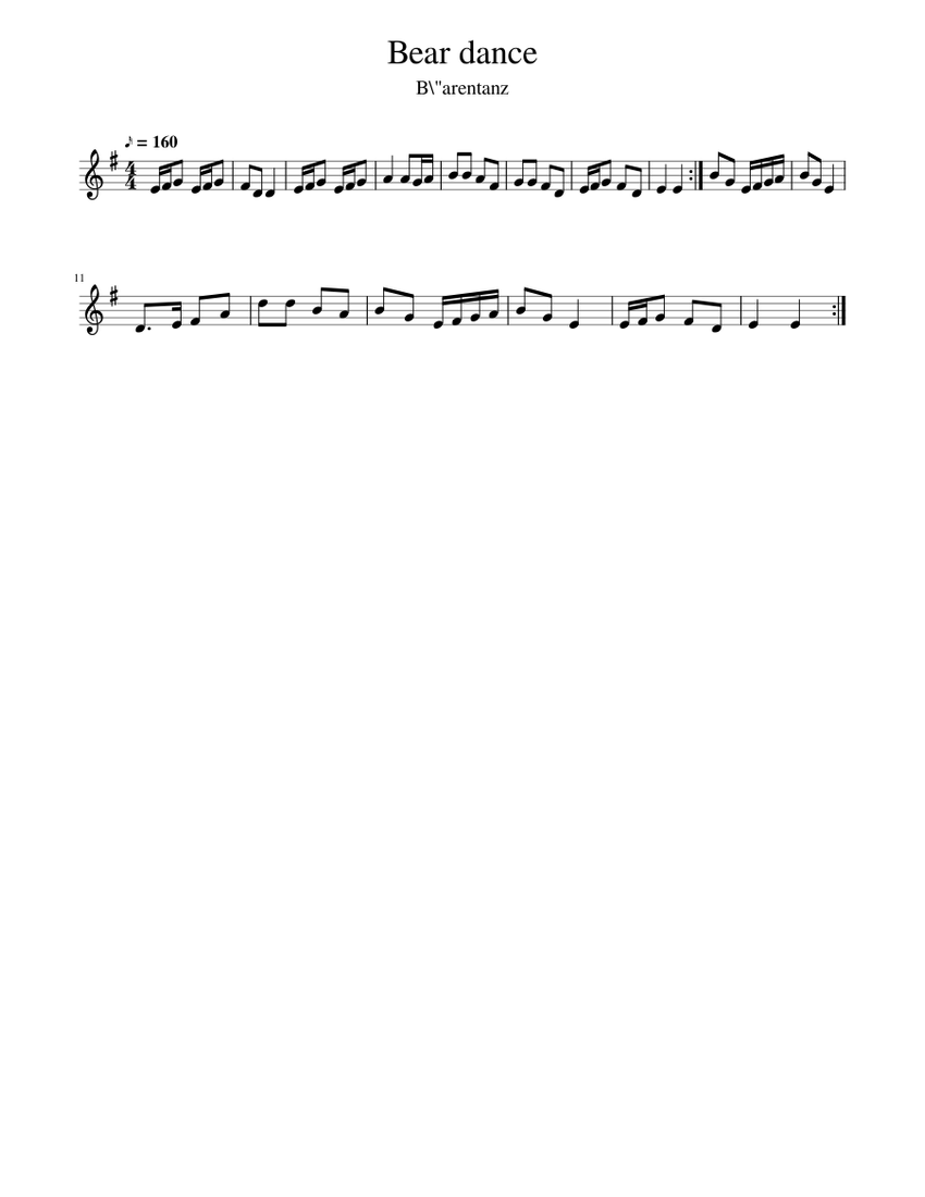 Bear dance Sheet music for Piano (Solo) Easy | Musescore.com