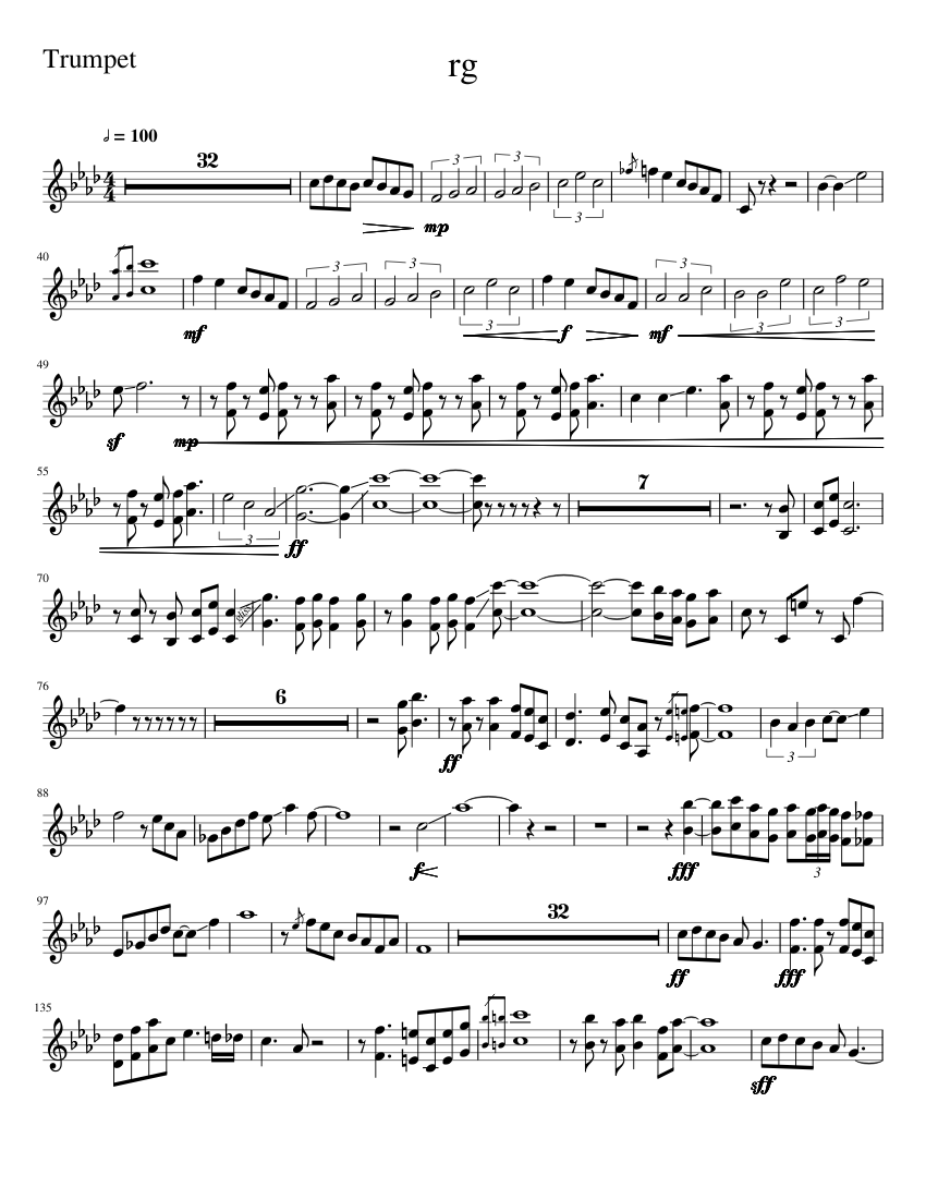 Zach Jazz Trumpet Sheet music for Trumpet in b-flat (Solo) | Musescore.com