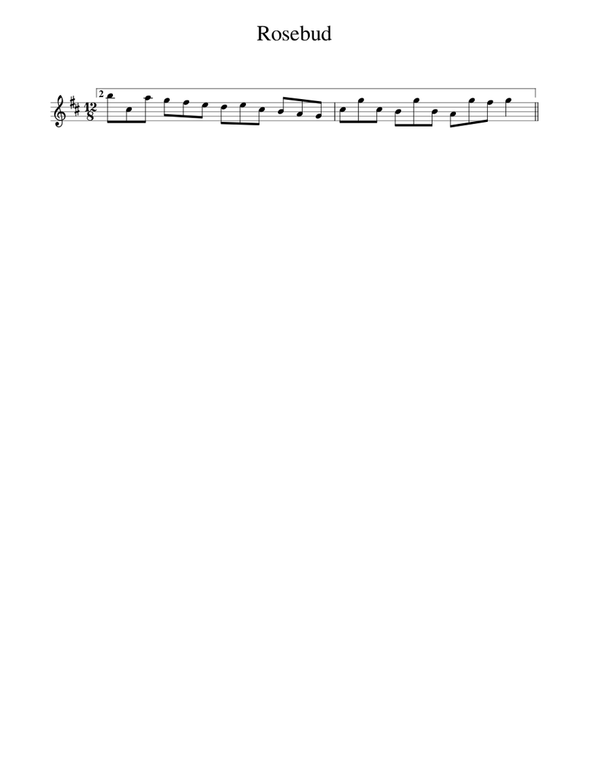 Rosebud Sheet music for Piano (Solo) Easy | Musescore.com