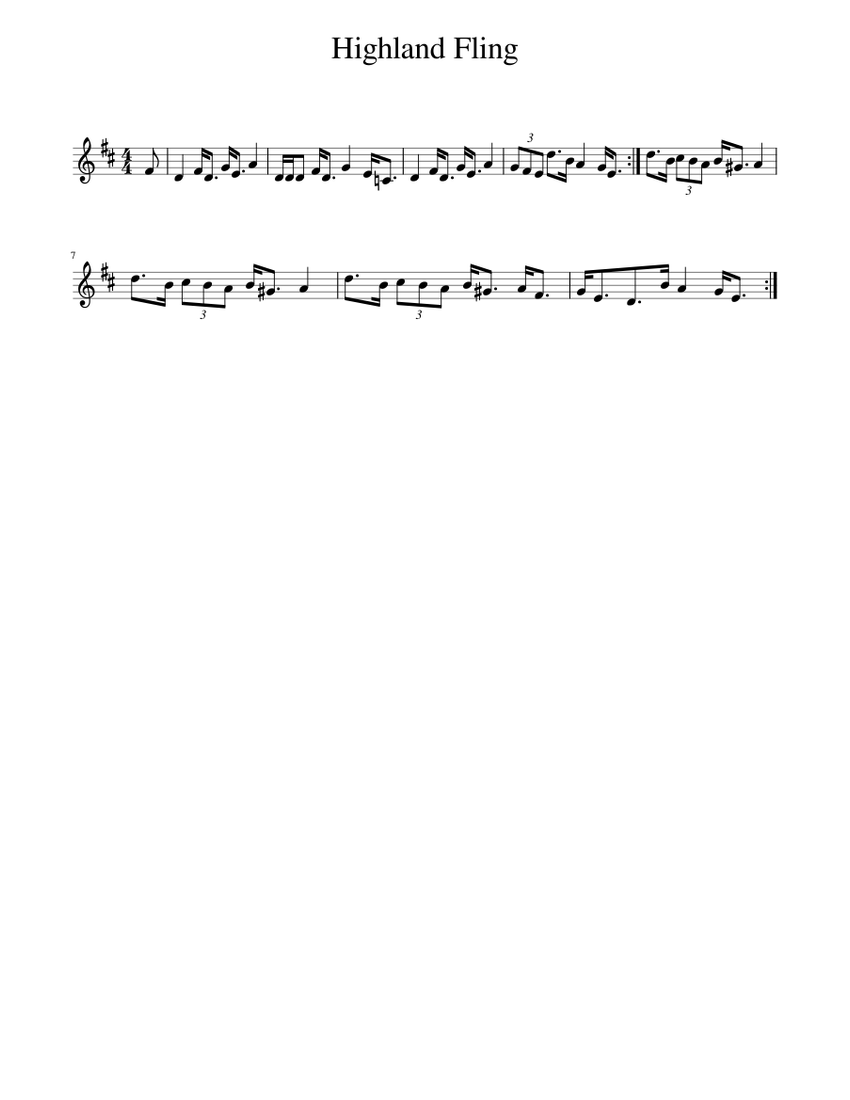 Highland Fling Sheet Music for Piano (Solo) easy | MuseScore.com