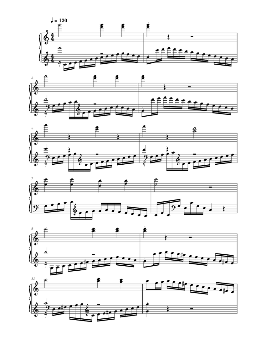 Progressive Exercises For Carillon Op.2 Nr 4 Sheet Music for Piano ...