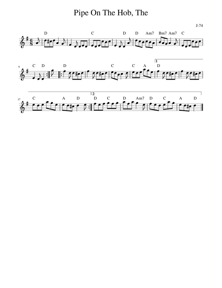 The Pipe On The Hob Sheet Music with Chords for Piano (Solo) Easy ...
