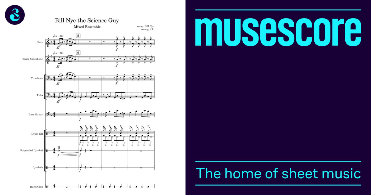 Bill Nye the Science Guy - Mixed Essemble Sheet Music for Trombone ...