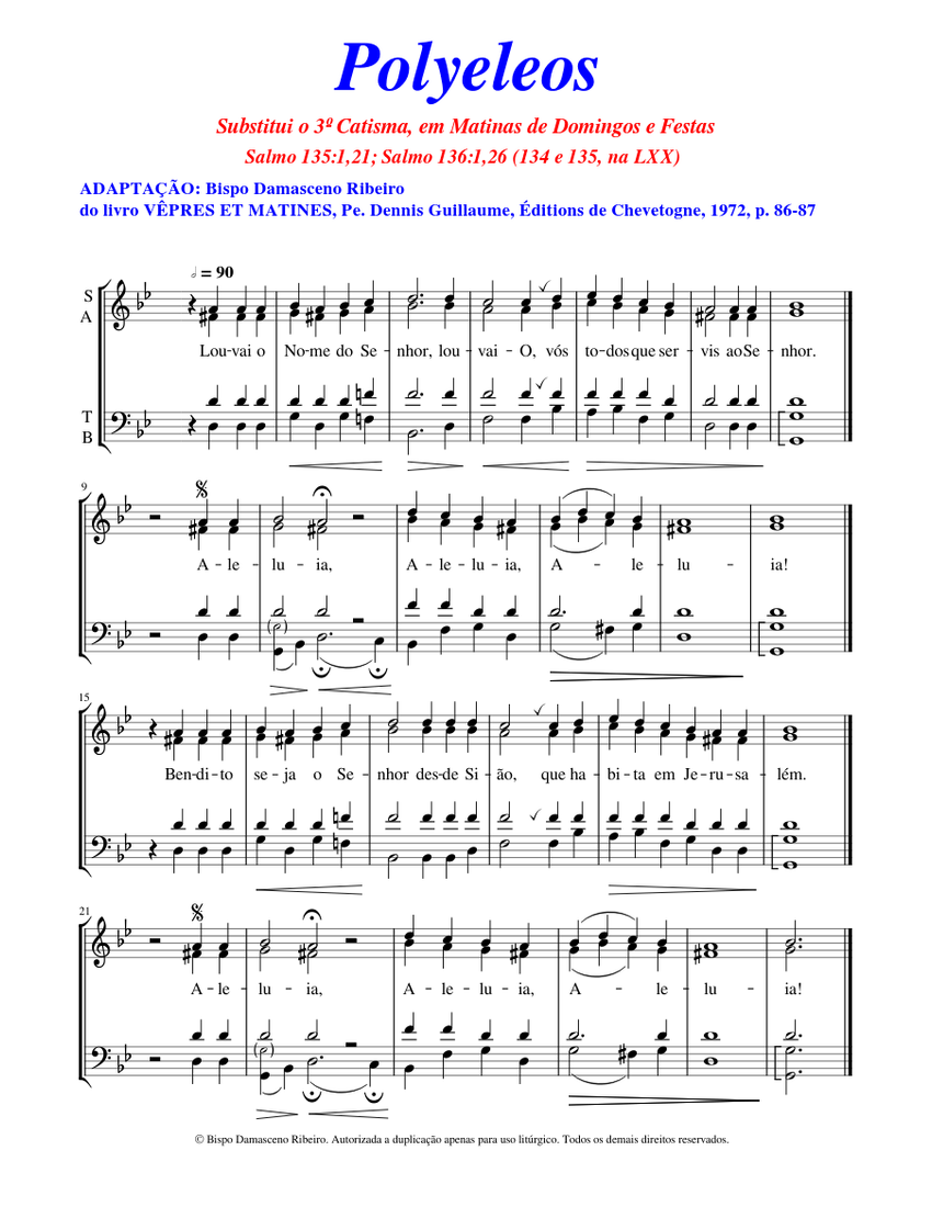 POLYELEOS Sheet music for Female, Male (Choral) | Musescore.com