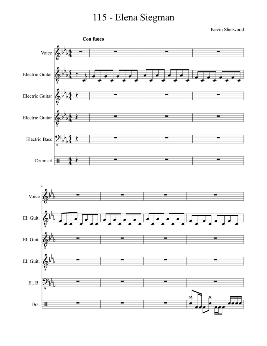 Kevin Sherwood - 115 Sheet music for Voice (other) (Solo) | Musescore.com