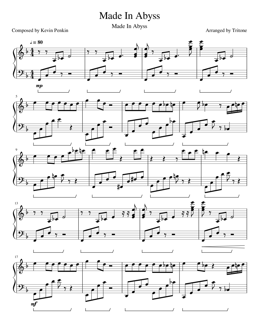 Made In Abyss Sheet music for Piano (Solo) Easy | Musescore.com