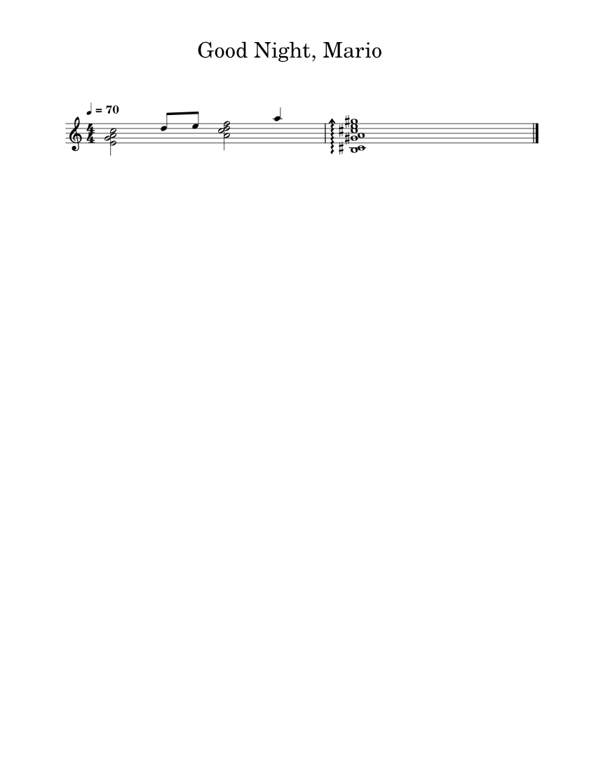 Good Night, Mario Sheet music for Piano (Solo) Easy | Musescore.com