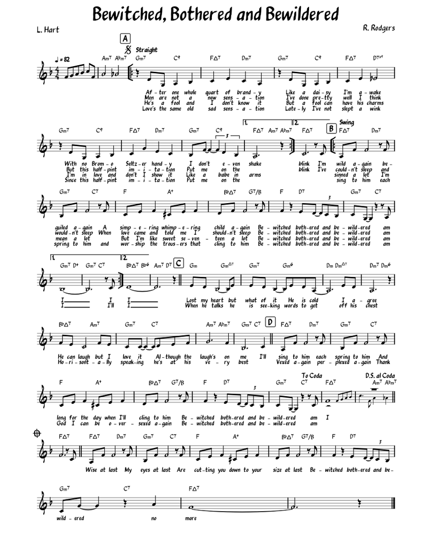 Bewitched, Bothered and Bewildered Sheet music for Piano (Solo ...