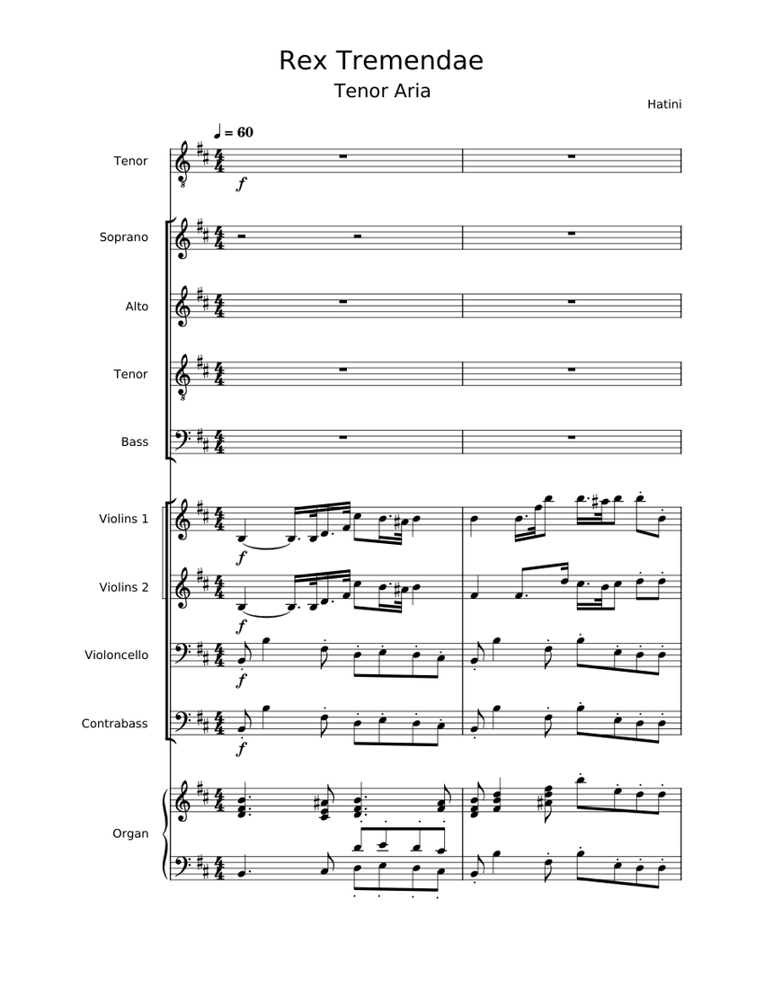 Rex Tremendae Sheet music for Soprano, Alto, Tenor, Bass voice & more ...
