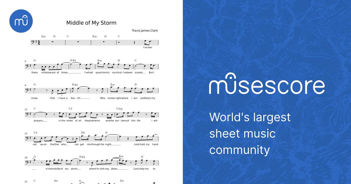 Middle of My Storm Sheet Music with Chords for Synthesizer (Solo ...