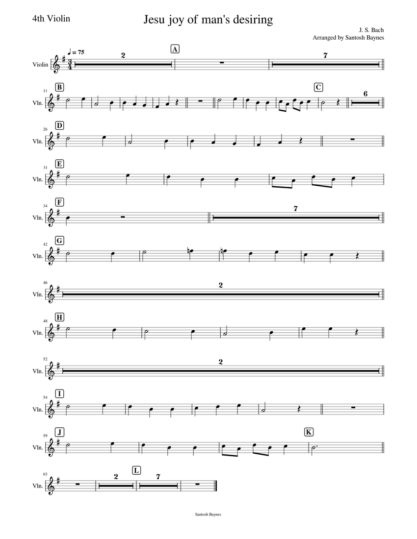 Jesu, Joy of Man's Desiring – Johann Sebastian Bach Sheet music for ...