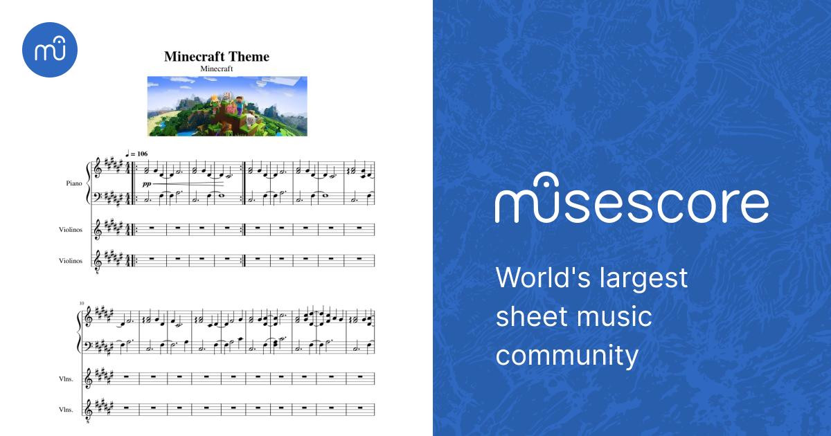 Minecraft Theme Sheet Music for Piano, Strings group (Mixed Trio ...