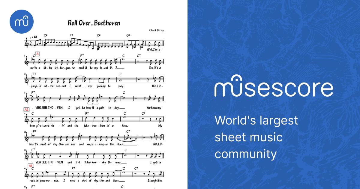 Roll Over, Beethoven (Lead sheet with lyrics ) Sheet music for Piano ...