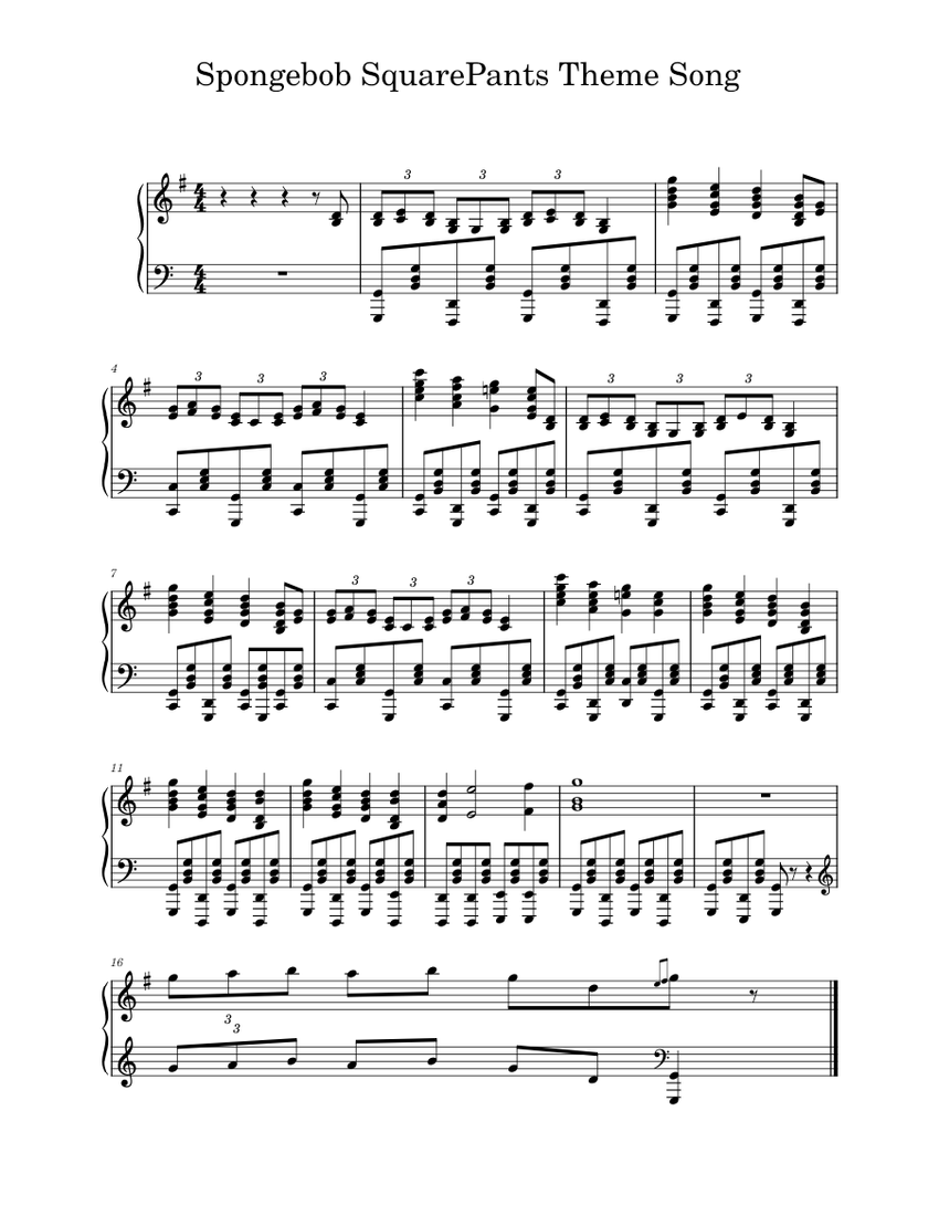 SpongeBob SquarePants Theme Song – Stephen Hillenburg SpongeBob ...