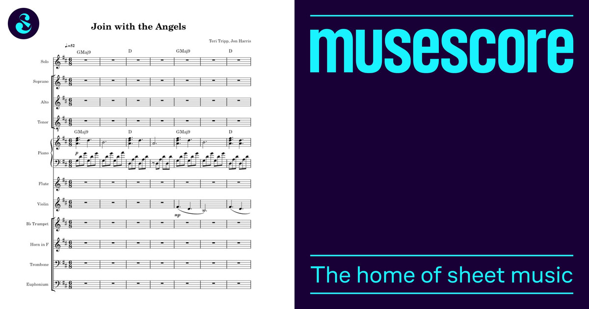 Join with the Angels Sheet Music for Piano, Trombone, Tuba, Vocals & more instruments (Mixed ...
