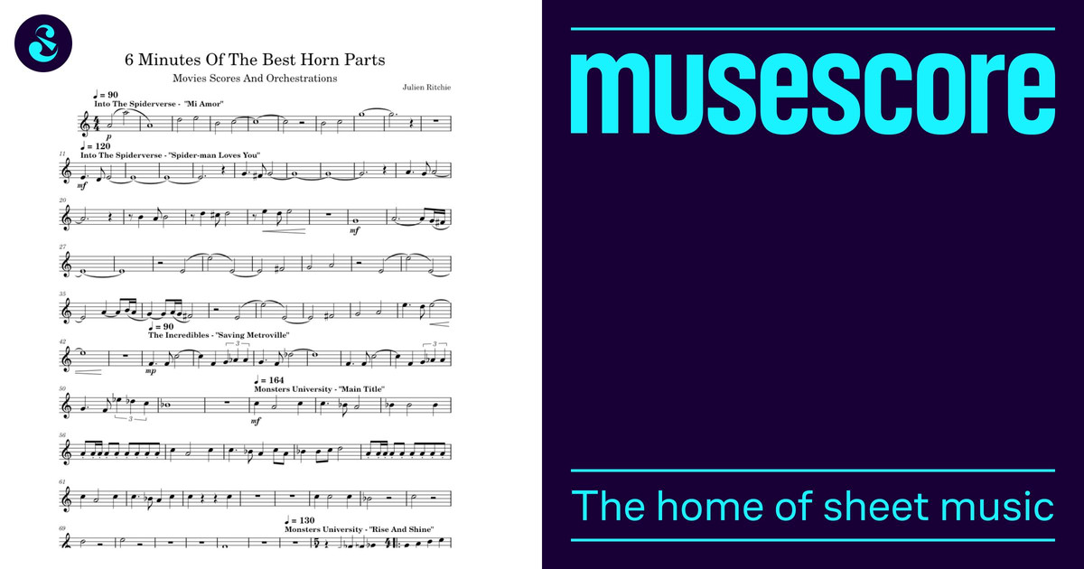 6 Minutes Of The Best French Horn Parts Sheet music for French horn ...