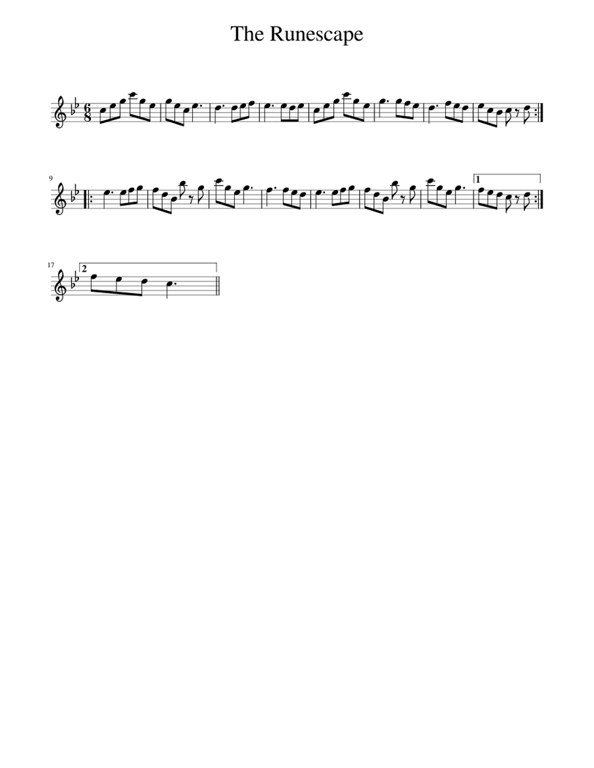 The Runescape Sheet music for Piano (Solo) Easy | Musescore.com