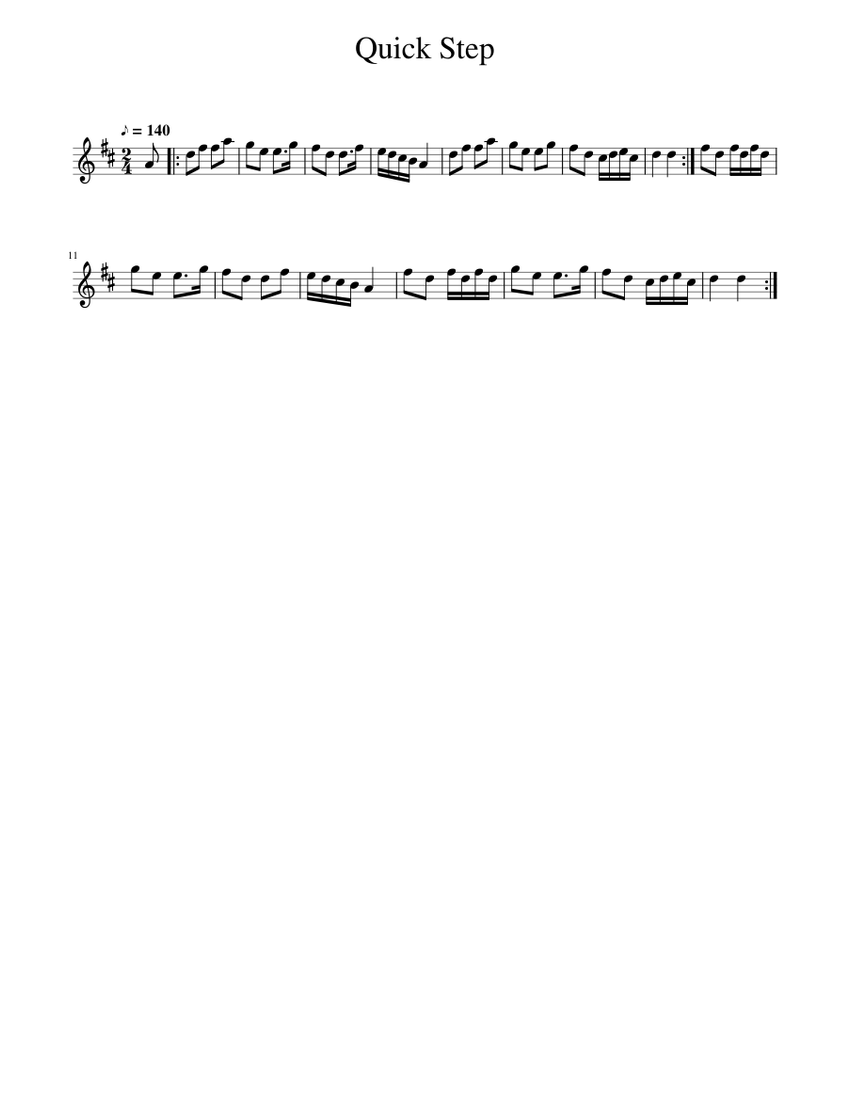 Quick Step Sheet music for Piano (Solo) Easy | Musescore.com
