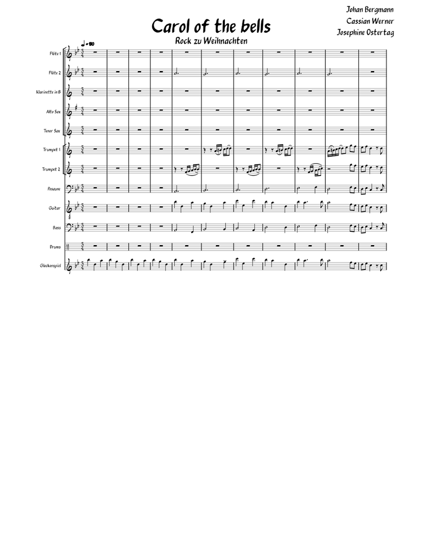 Carol of the Bells – Mykola Leontovych Carol of the Bells für BigBand ...